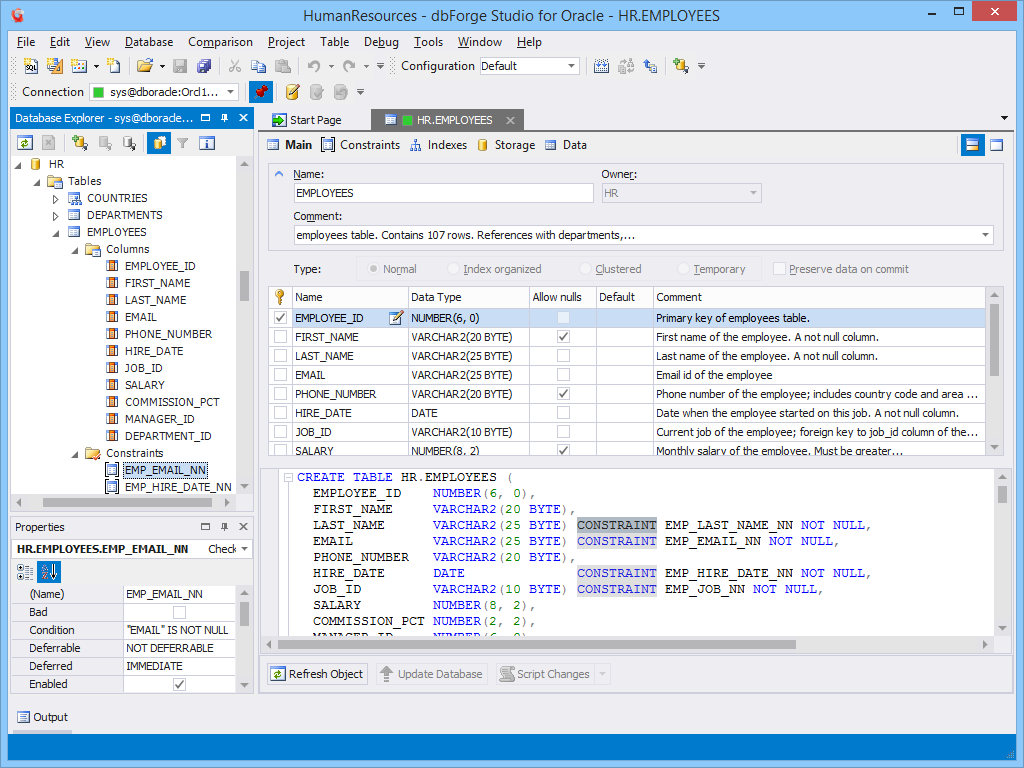 dbForge Studio for Oracle 4.0 | Database Management Software