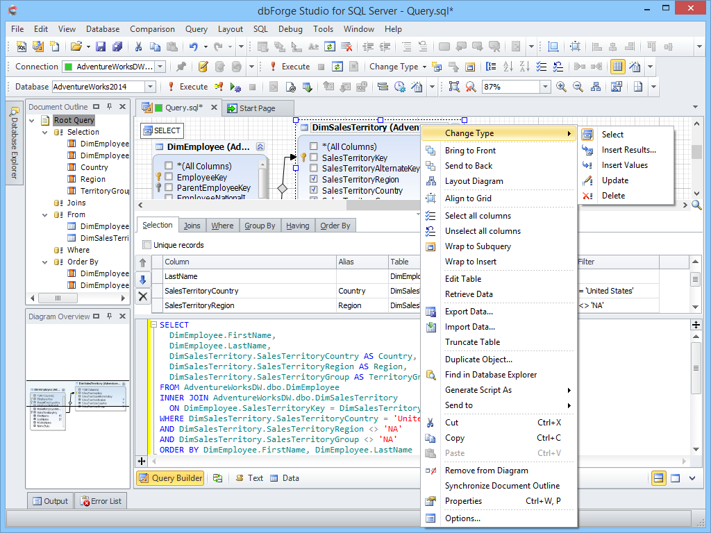 Download dbForge Studio for SQL Server 6.1.14