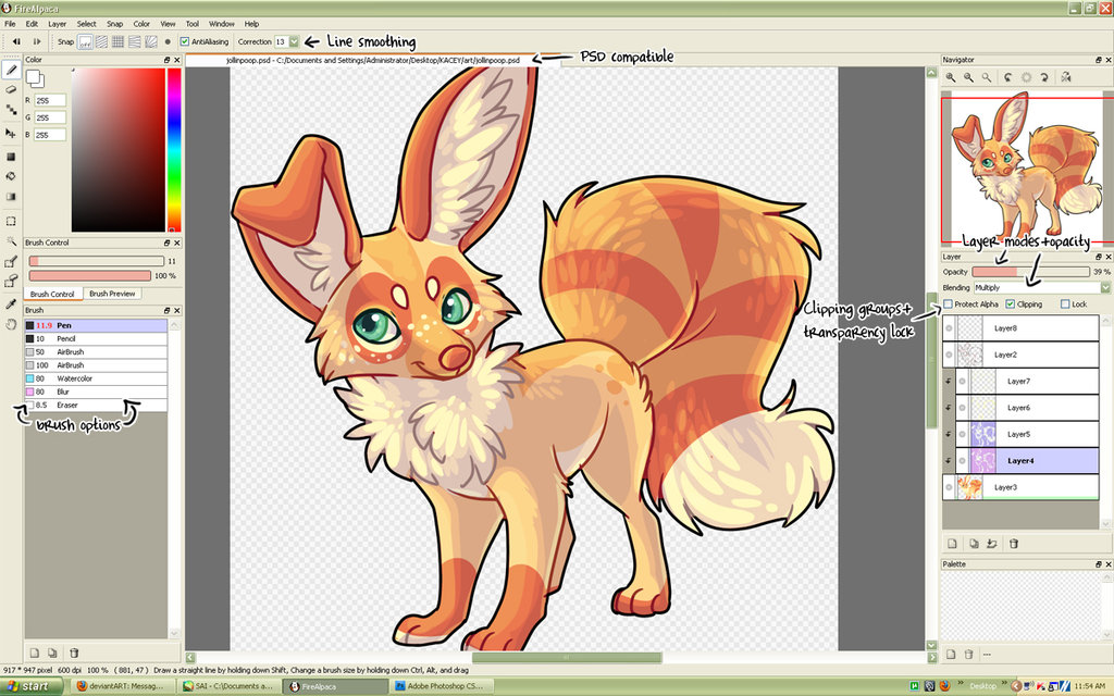 Custom Firealpaca Lineart Brush Download Productvil
