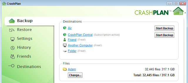 Crashplan backup - guluquiz