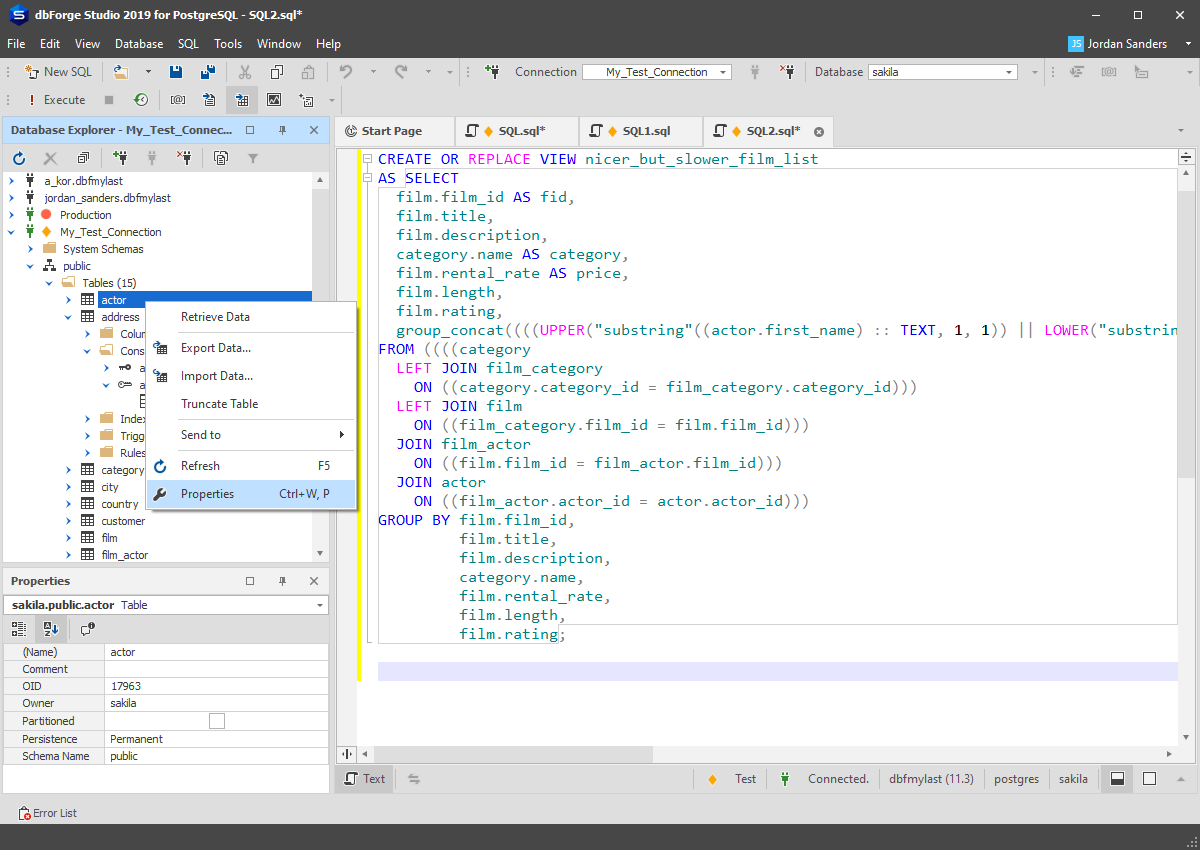 dbForge Studio for PostgreSQL 2.3 | Database Management Software